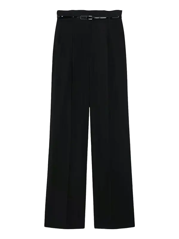 Max Mara Marusca Belted High-waisted Trousers - Black