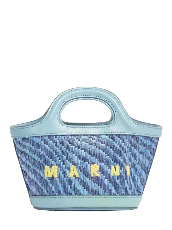 Marni Logo-embroidered Tote Bag - Blue