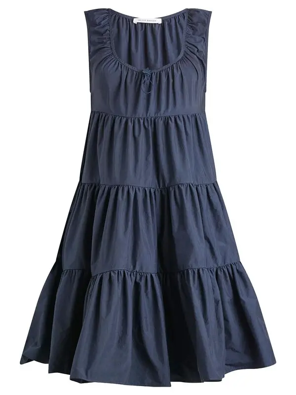 Cecilie Bahnsen Aino Dress In Ripstop - Navy