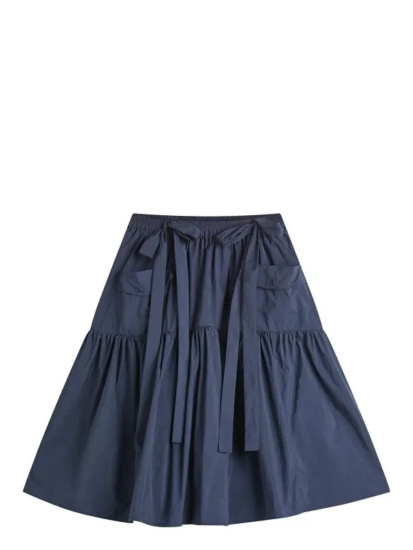 Cecilie Bahnsen Cai Ripstop Skirt - Navy