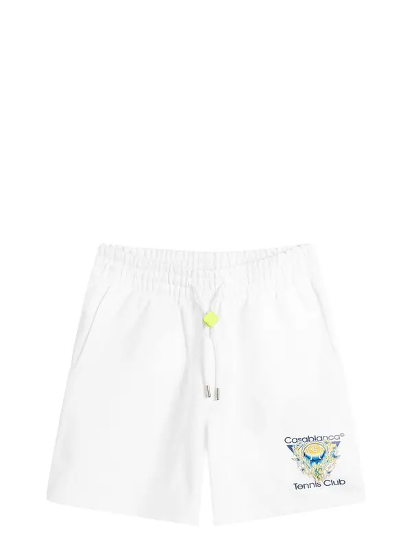 Casablanca Tennis Club Icon Sweatshorts - White