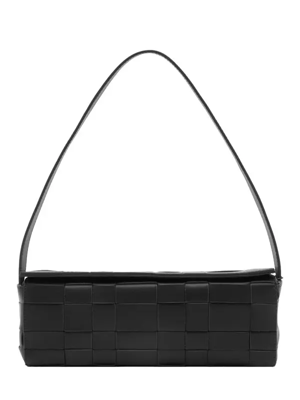 ST. AGNI Woven East West Bag - Black
