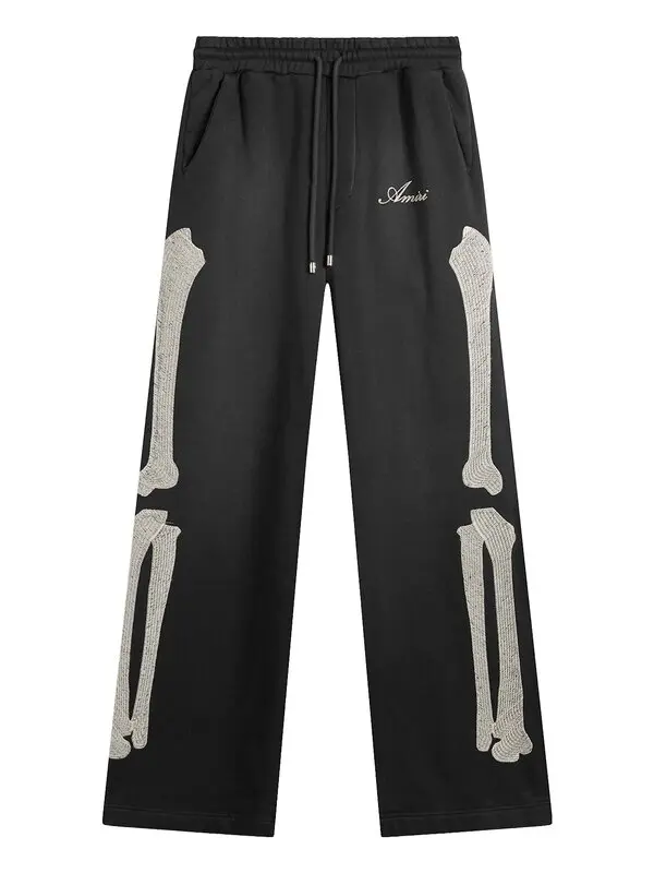 Amiri Bones Oversized Sweatpants - Black
