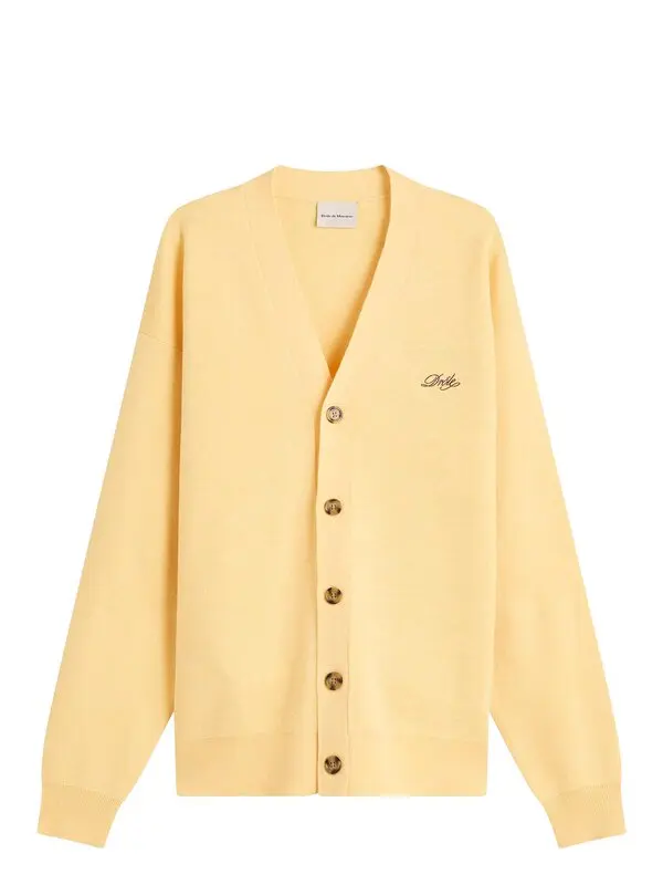 Drole De Monsieur Logo Cardigan - Light Yellow