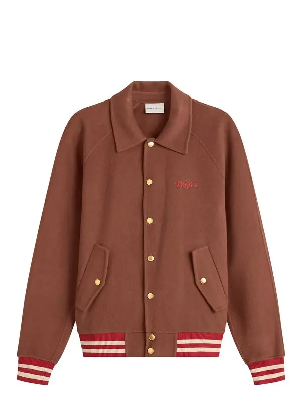 Drole De Monsieur Wool Bomber Jacket - Chocolate