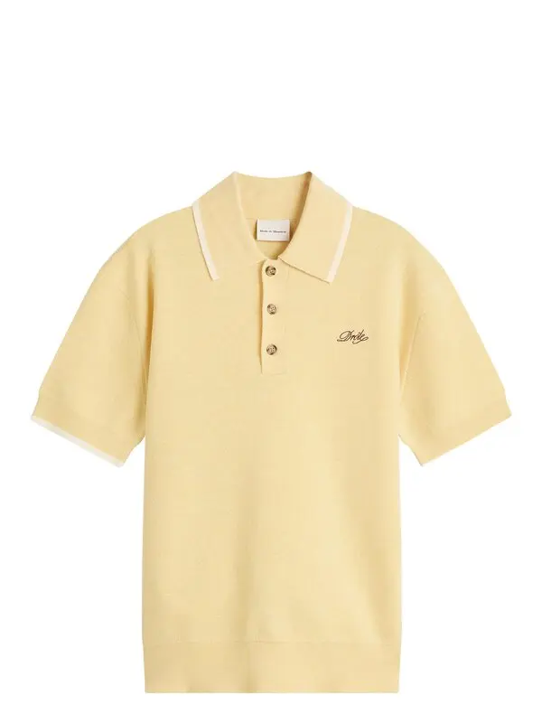 Drole De Monsieur Woven Polo - Light Yellow