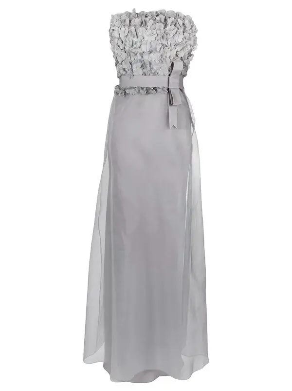 GLORIA COELHO Silk Gown - Grey