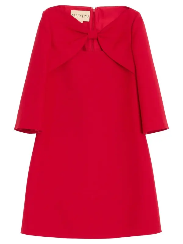 Valentino Garavani Virgin Wool-silk Mini Dress - Red