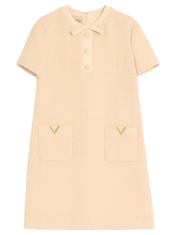 Valentino Garavani Virgin Wool-blend Mini Dress - Nude