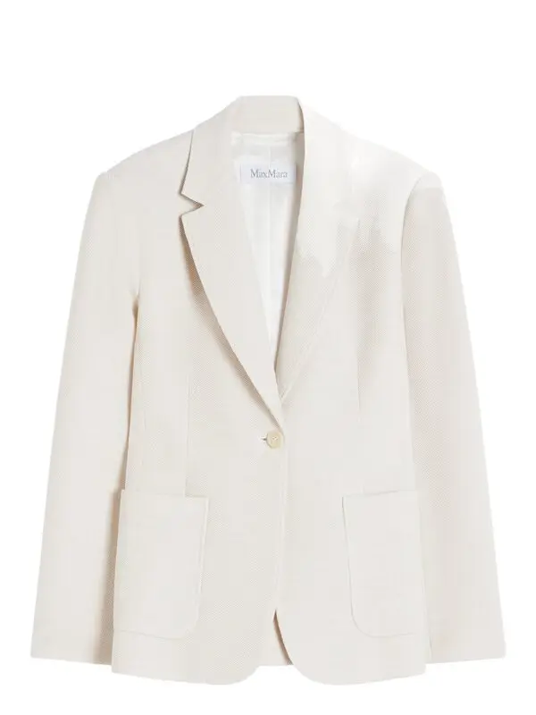 Max Mara Virgin Wool Single-breasted Blazer - White