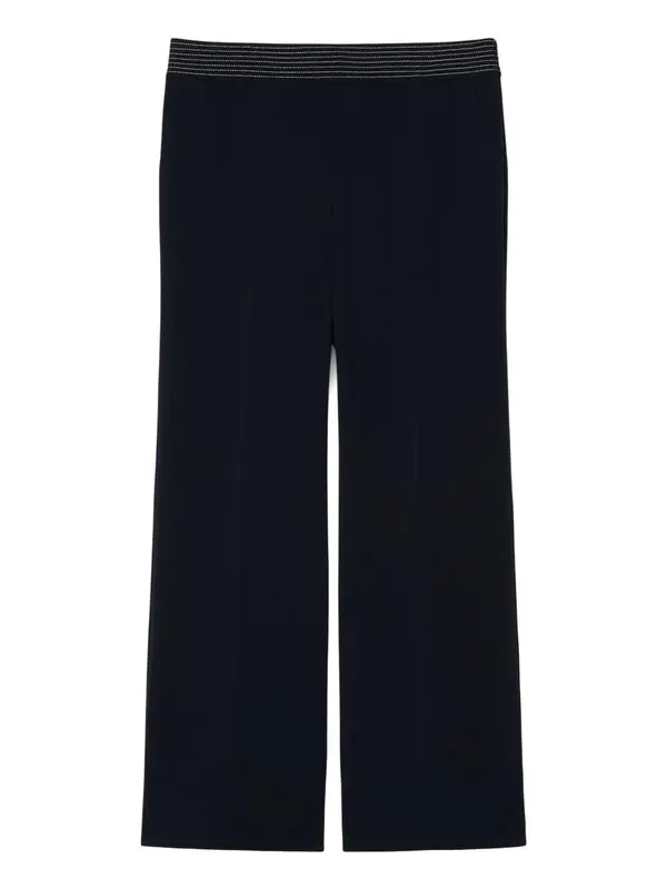 Marina Rinaldi Cady Embroidered Trousers - Blue