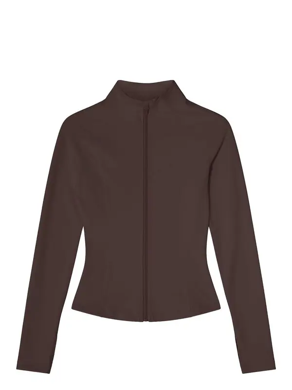SISTERLY TRIBE Softsculpt Zip Jacket - Espresso