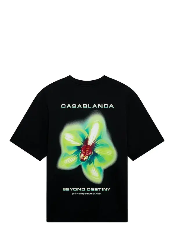 Casablanca Glitch Orchid Oversized Short Sleeve T-shirt - Multicolor