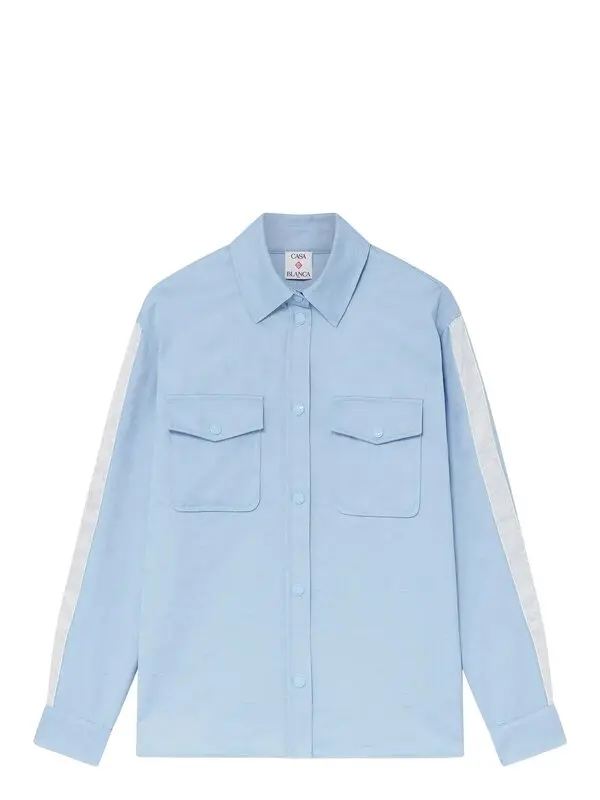 Casablanca Monogram Long Sleeve Shirt - Blue