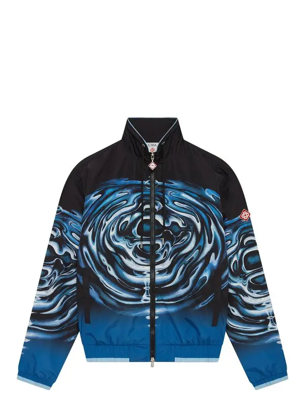 Casablanca Warped Logo Ripple Windbreaker Jacket - Multicolor