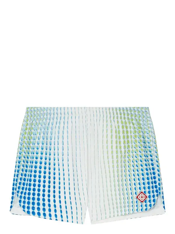 Casablanca Printed Poly Taffeta Shorts - Multicolor