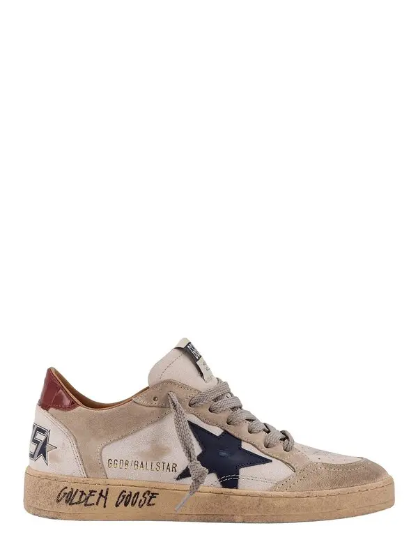 GOLDEN GOOSE Ball Star Leather Sneakers - White