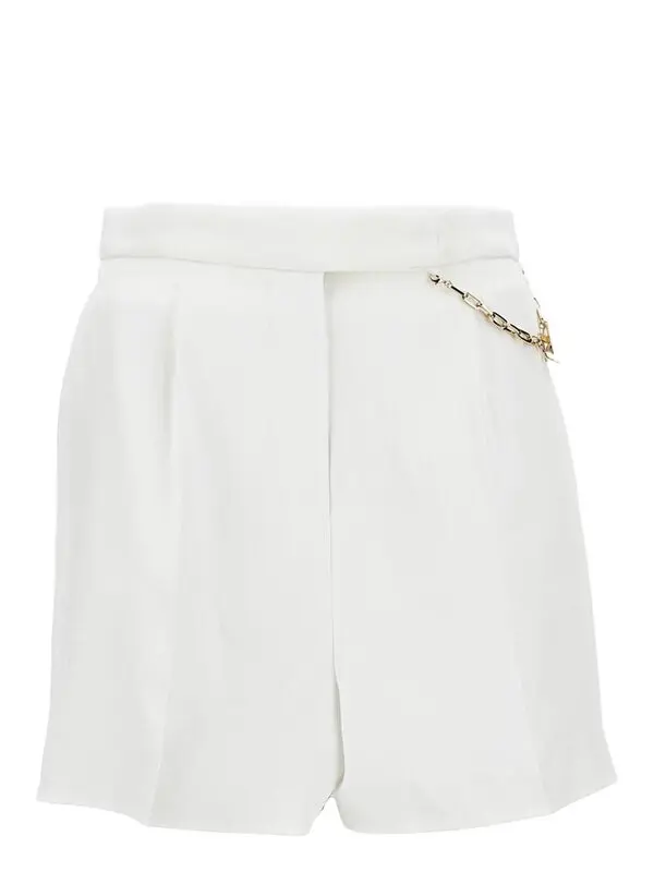 Elisabetta Franchi Pleated Shorts - White