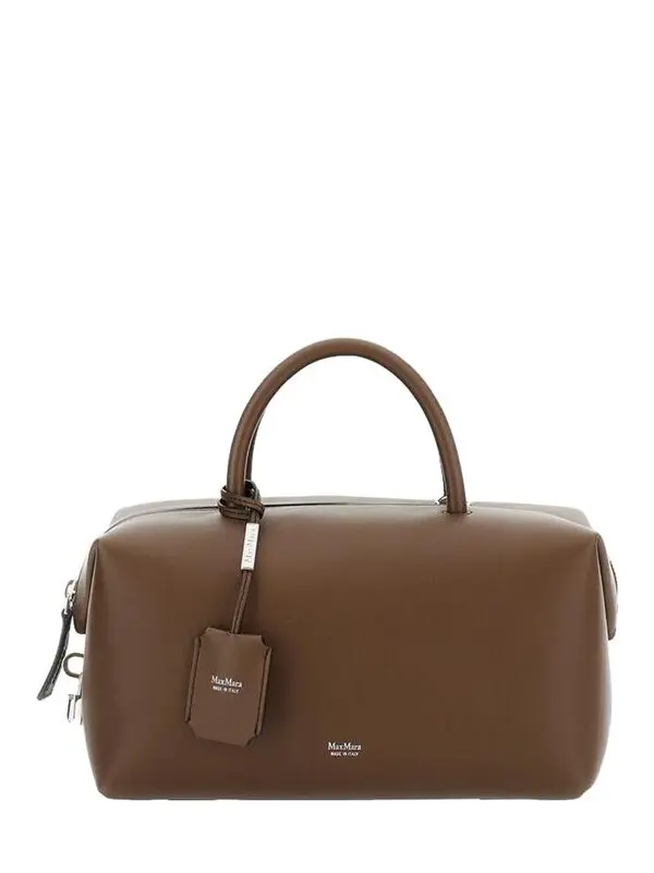 Max Mara Medium Calfskin Bowling Bag - Brown