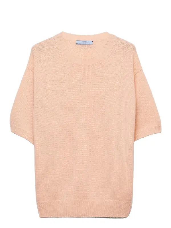 Prada Wool And Cashmere Crew-neck Sweater - Apricot