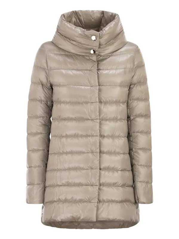 Herno Amelia Ring Collar Down Jacket - Grey