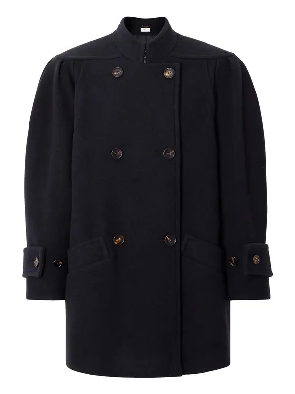 Chloé Wool-blend Double-breasted Coat - Blue