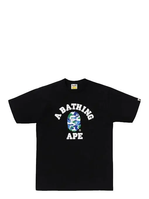 A BATHING APE College Tee Shirt - Black