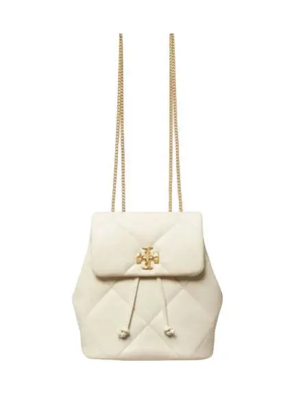 Tory Burch Kira Diamond Quilt Small Backpack - Warm White