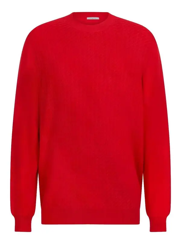 Malo Textured Sweater - Red
