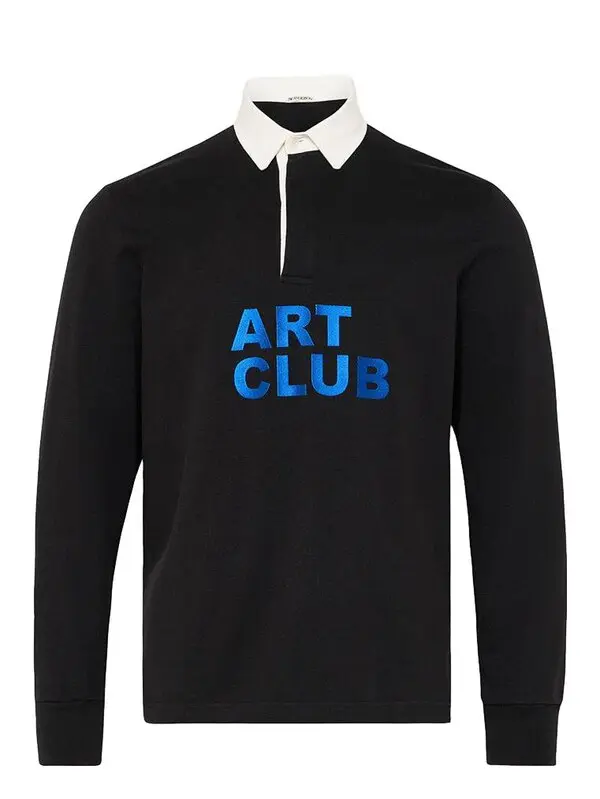 JW Anderson Art Club Rugby Polo Washed - Black