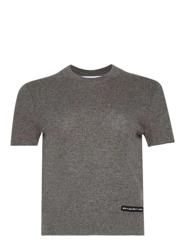 Alexander Wang Short Sleeve Wool Tee - Brown