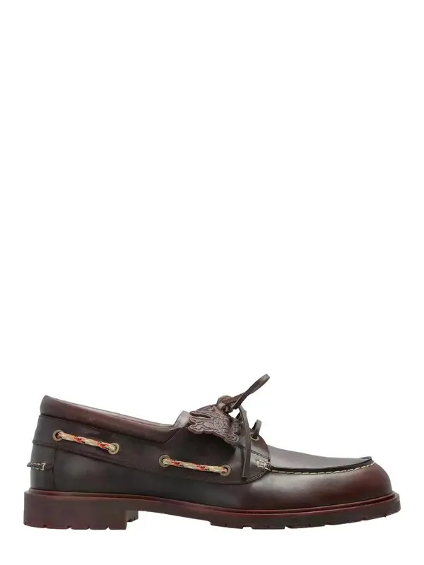 Burberry Lace-up Boat Shoes - Brown