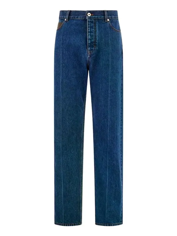 FERRAGAMO Embossed Five-pocket Jeans - Blue
