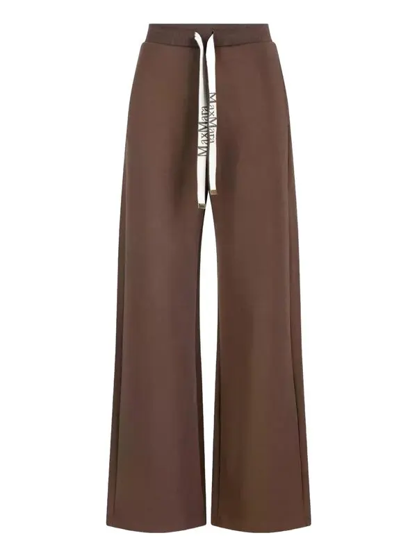 Max Mara Logo Print Trousers - Brown