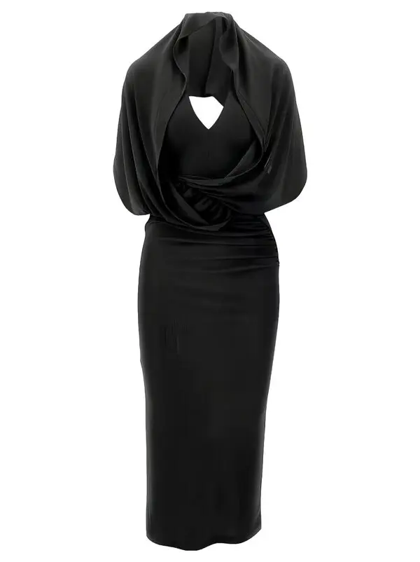 Andamane Annie Open-back Midi Dress - Black