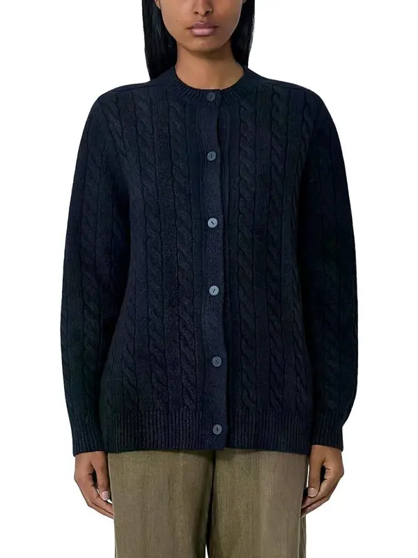THE ROW Cable-knit Cardigan - Blue