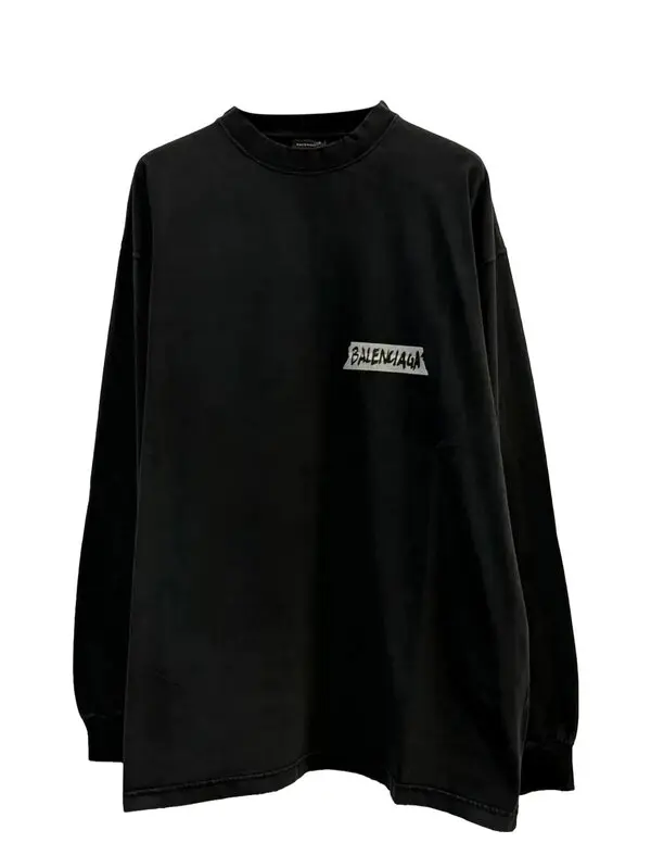 Balenciaga Logo-detail T-shirt - Black