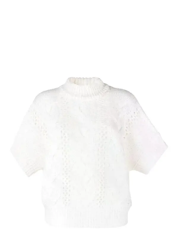 Peserico Open-knit Short-sleeve Jumper - Neutrals