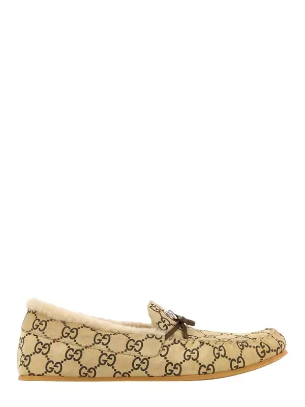 Gucci Bow-detail Leather Loafers - Neutrals