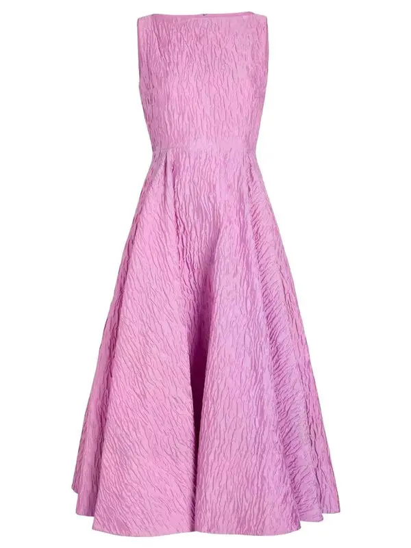 ROKSANDA Tera Textured A-line Midi Dress - Pink