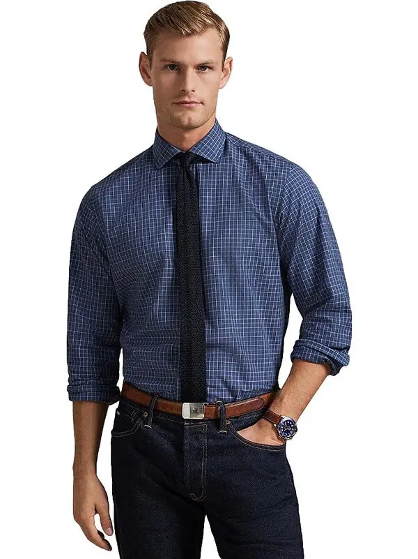 Polo Ralph Lauren Classic Fit Tattersall Poplin Shirt - Blue Multi