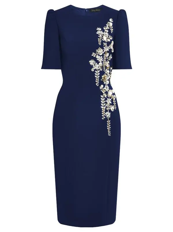 Jenny Packham Roma Midi Dress - Midnight Kiss
