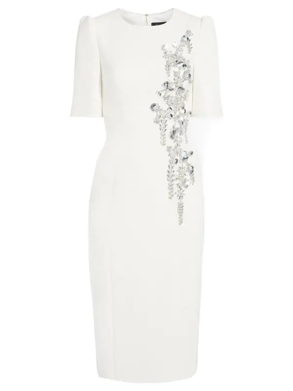 Jenny Packham Roma Midi Dress - Vanilla