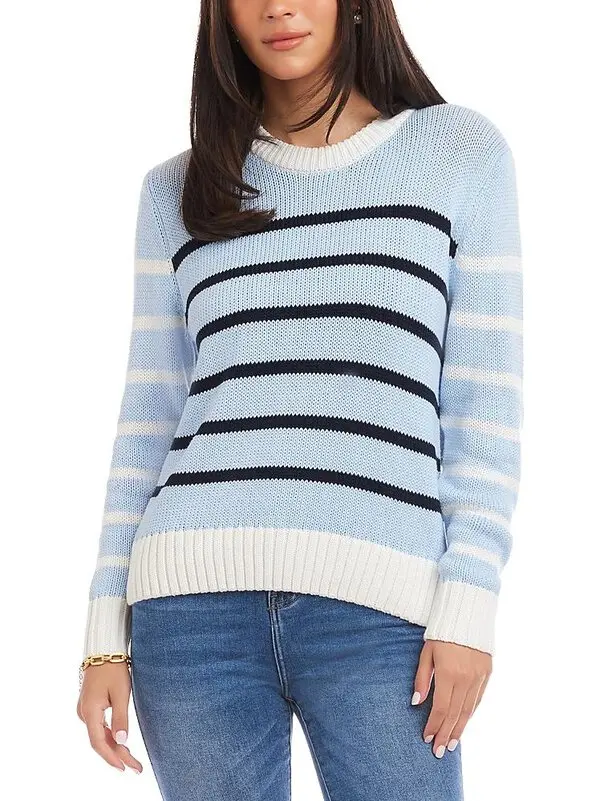 Karen Kane Stripe Crewneck Sweater - Multi