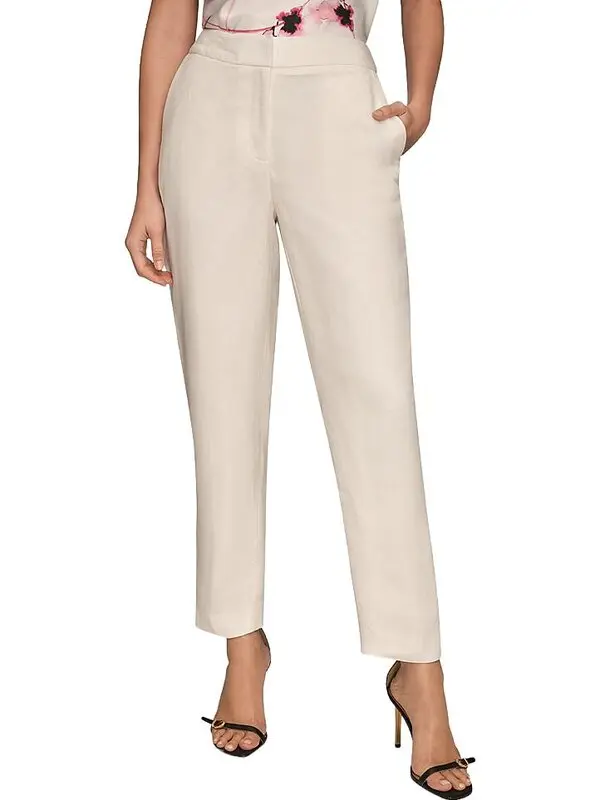 Donna Karan New York Slim Ankle Pants - Cream