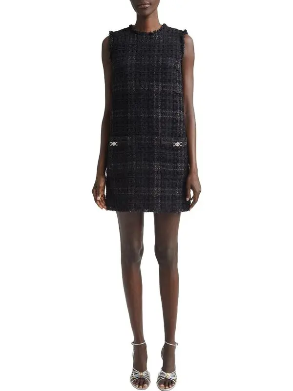 Versace Medusa '95 Metallic Tweed Minidress - Black