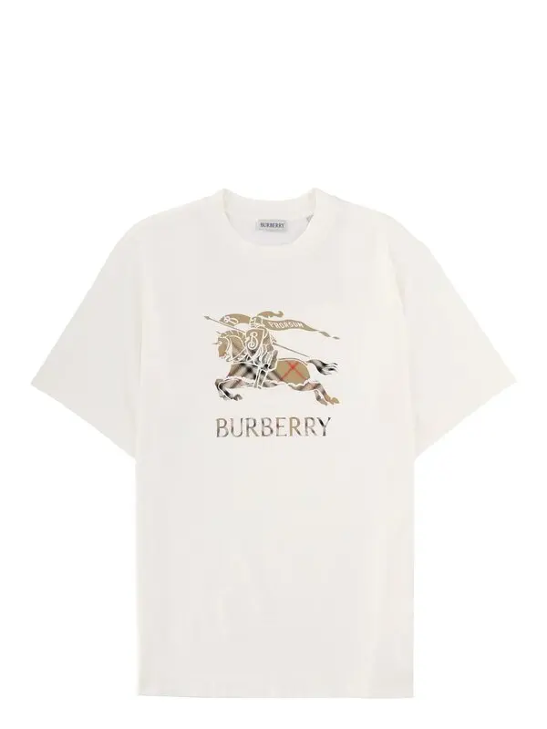 Burberry T-shirt With Logo - Beige