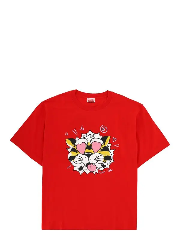 Kenzo Wild Tiger" T-shirt - Red