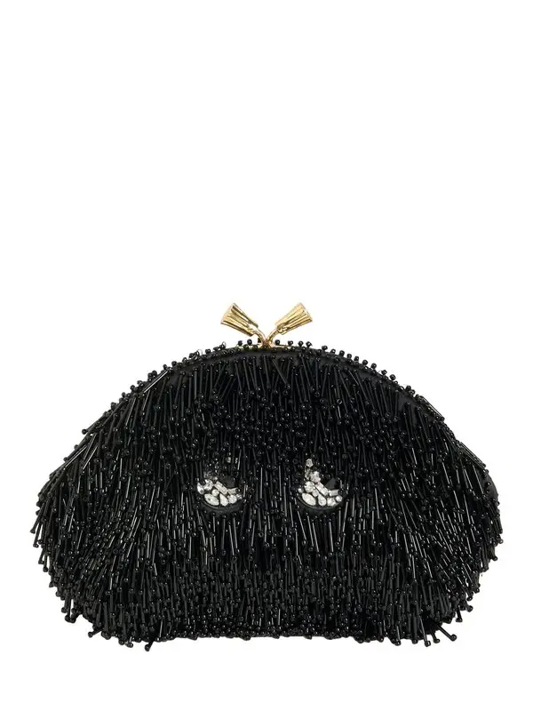 ANYA HINDMARCH Eyes Beaded Clutch - Black