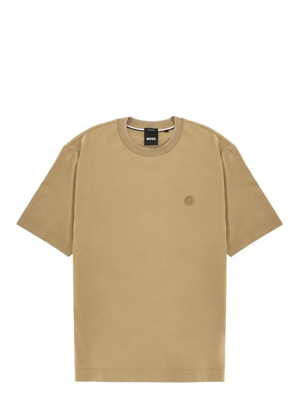 BOSS T-shirt With Logo - Beige